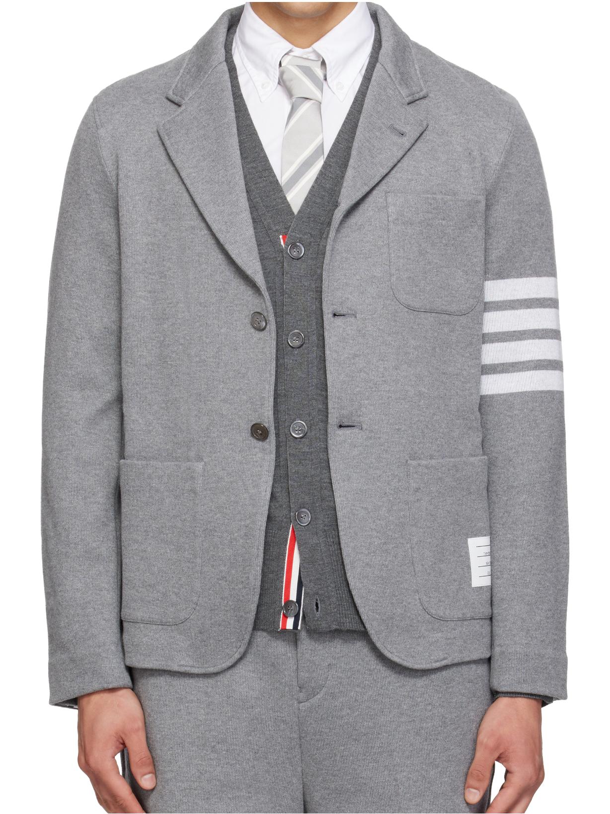 THOM BROWNE Thom Browne Single Breasted Jacket with Striped Trim